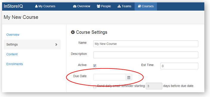 How to enable course due reminders – Traineaze